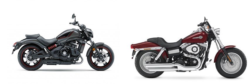 Motorrad Vergleich Kawasaki Vulcan S 2021 vs. Harley-Davidson Dyna Fat ...