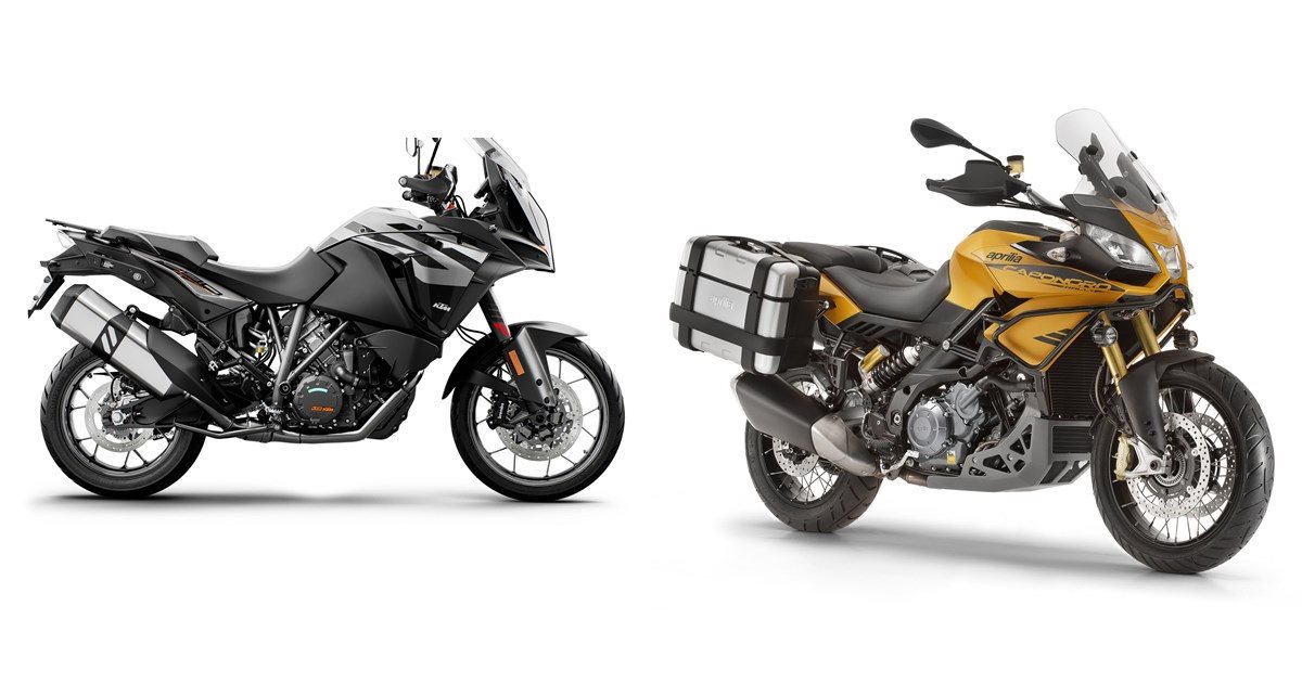 Motorrad Vergleich KTM 1290 Super Adventure S 2019 vs. Aprilia Caponord ...