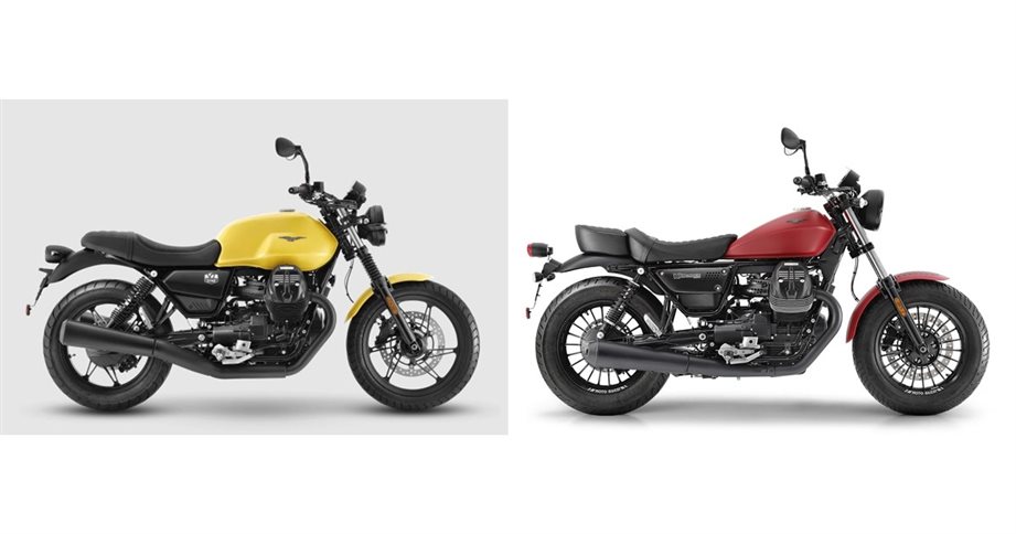Motorrad Vergleich Moto Guzzi V7 Stone 2023 vs. Moto Guzzi V9 Bobber 2020
