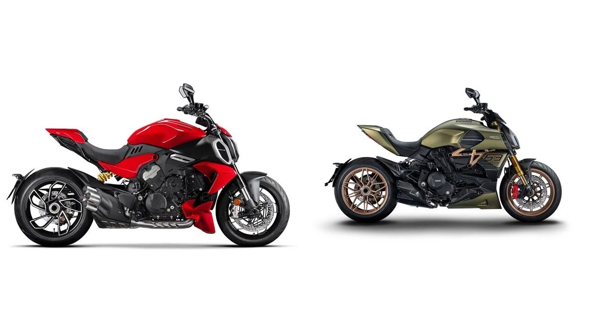 Motorrad Vergleich Ducati Diavel V4 2023 vs. Ducati Diavel 1260 ...