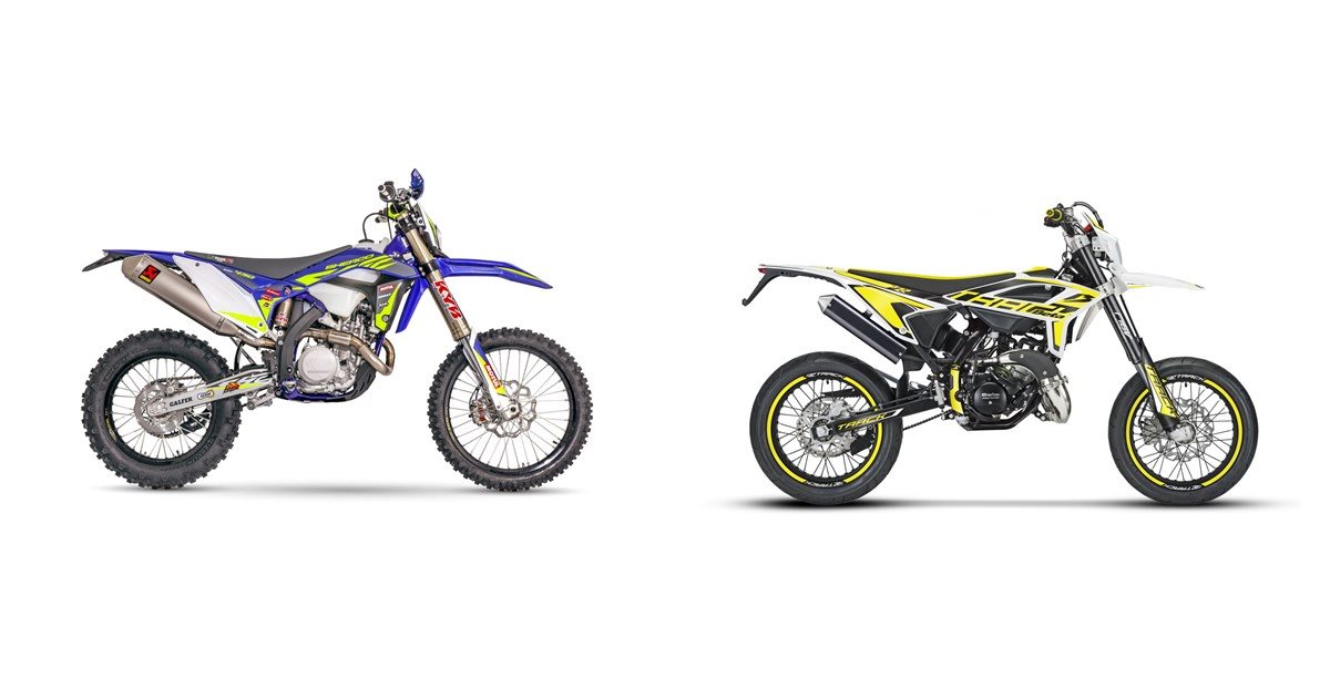 Motorrad Vergleich Sherco 500 SEF Factory 2023 vs. Beta RR 50 Motard ...