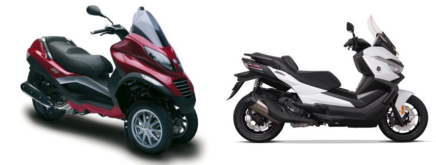 Motorrad Vergleich Piaggio MP3 400 2007 vs. Voge SR4 350i ABS 2023