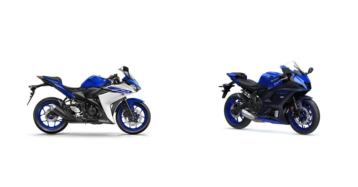 Motorrad Vergleich Yamaha R3 2016 vs. Yamaha R7 2021