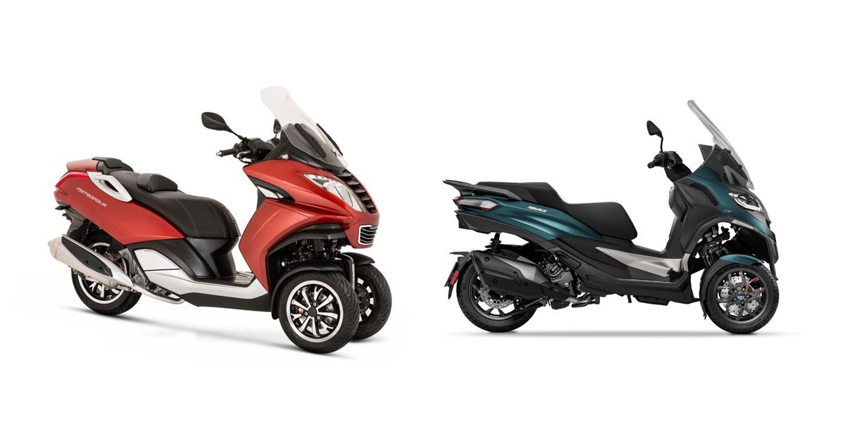 Peugeot Metropolis 400 2014 vs Piaggio MP3 530 HPE Exclusive 2022