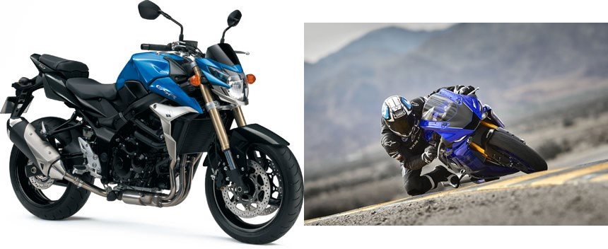 Motorrad Vergleich Suzuki GSR 750 2012 vs. Yamaha YZF-R6 2019