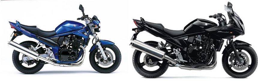 Motorrad Vergleich Suzuki Bandit 650 2005 vs. Suzuki Bandit 650S 2009