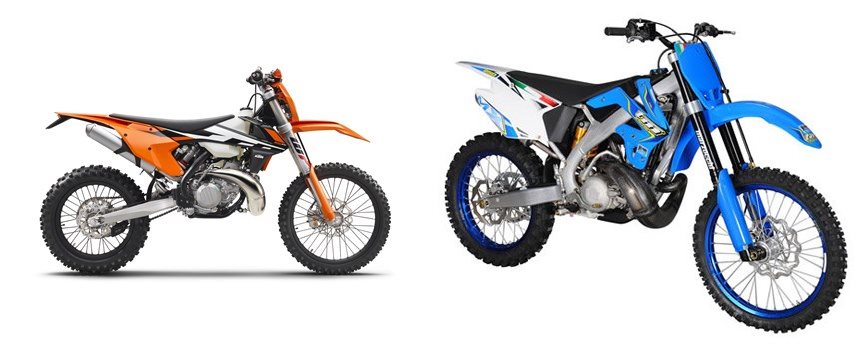 Motorrad Vergleich KTM 300 EXC 2017 vs. TM MX 300 2011
