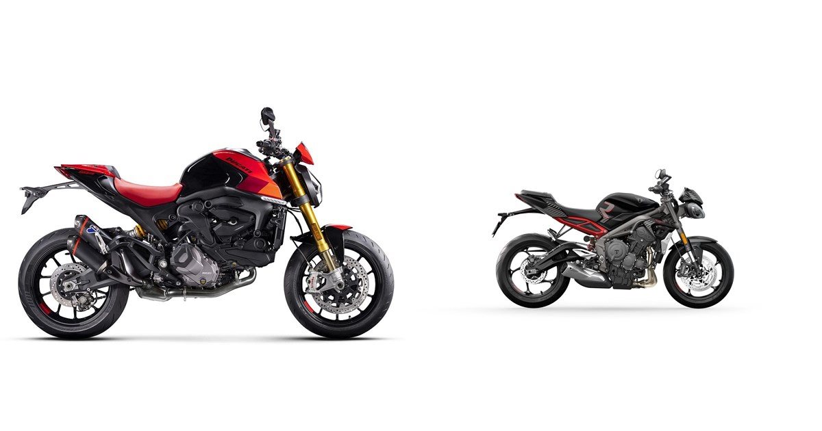 Motorrad Vergleich Ducati Monster SP 2023 vs. Triumph Street Triple 765 ...