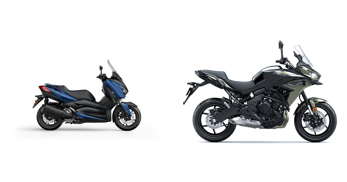 Motorrad Vergleich Yamaha XMAX 300 2019 vs. Kawasaki Versys 650 2023