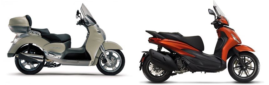 Motorrad Vergleich Aprilia Scarabeo 500 2005 Vs Piaggio Beverly 400 S 2021