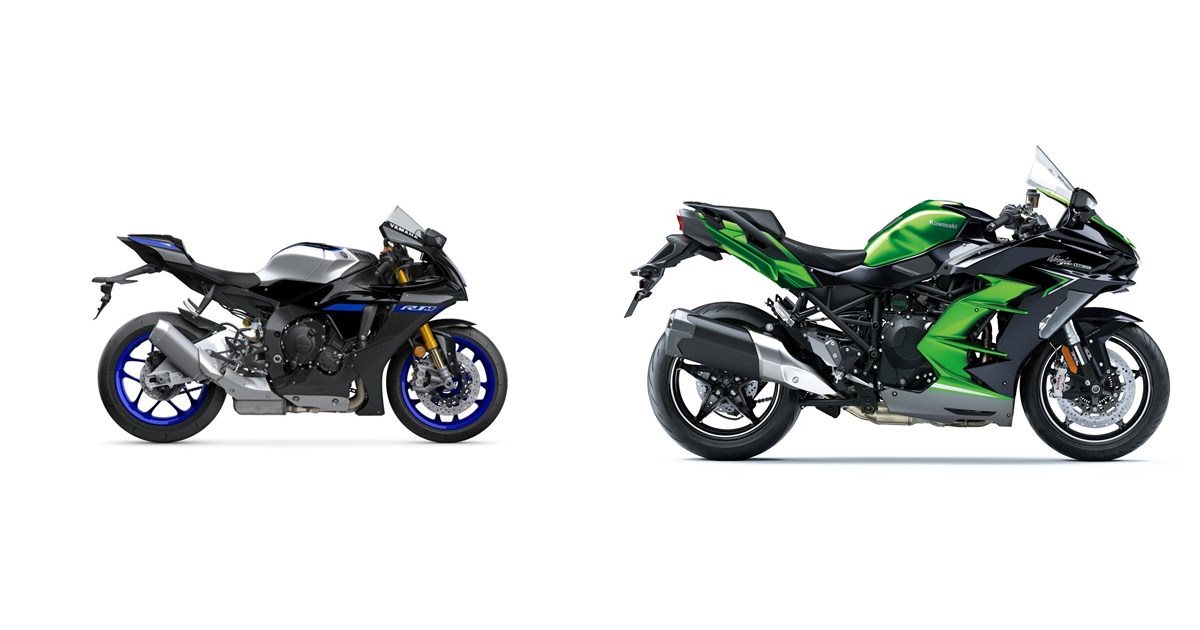 Motorrad Vergleich Yamaha R1M 2023 vs. Kawasaki Ninja H2 SX SE 2023