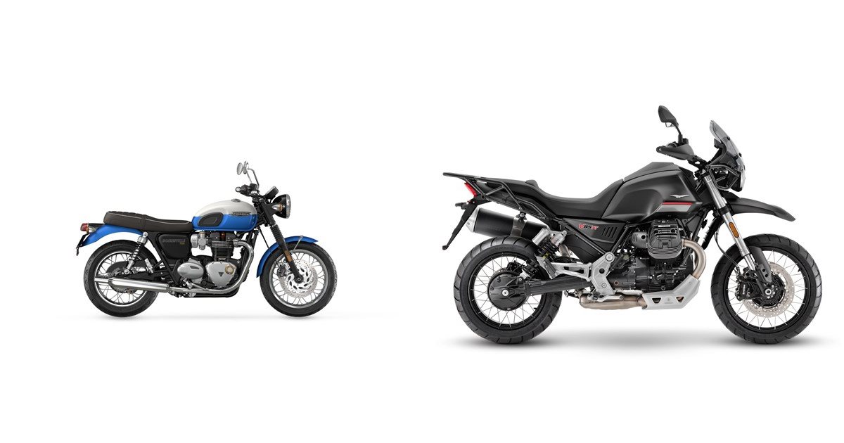 Triumph Bonneville T120 2023 vs Moto Guzzi V85 TT 2022