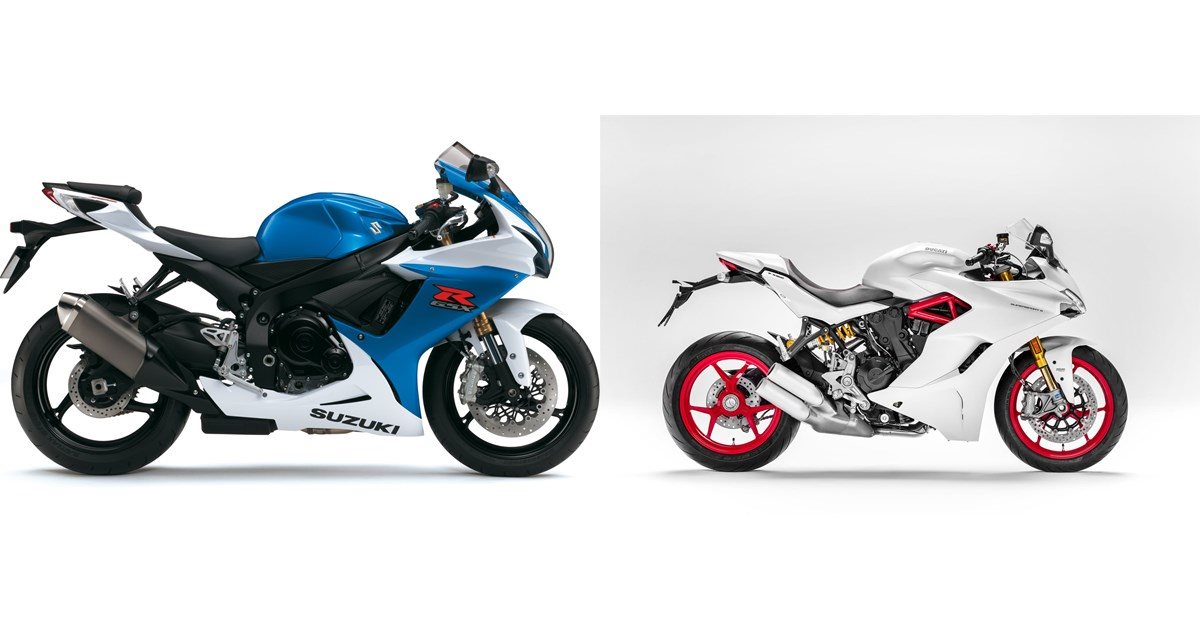 Motorrad Vergleich Suzuki GSX-R 750 2014 vs. Ducati SuperSport S 2020