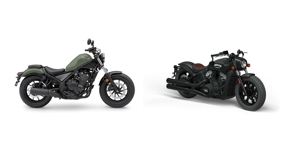 Honda CMX500 Rebel 2022 vs Indian Scout Bobber 2023