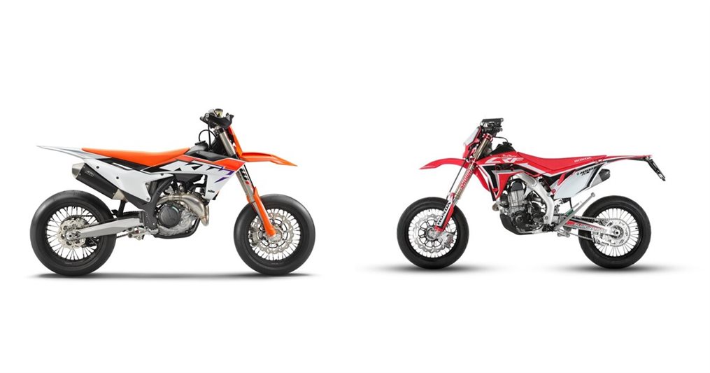 KTM 450 SMR 2023 vs Red Moto CRF 450RX Supermoto 2020