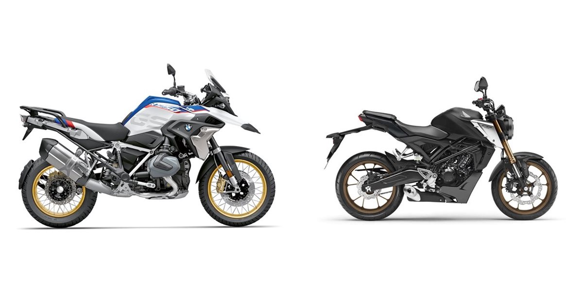 BMW R 1250 GS 2022 vs Honda CB125R 2023