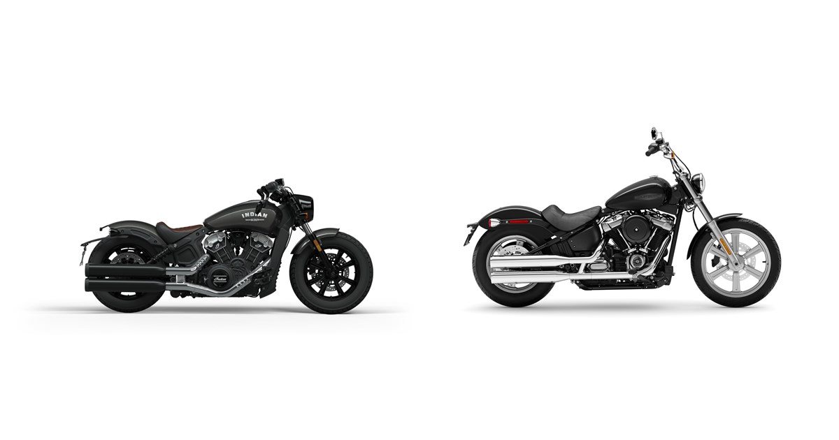 Motorrad Vergleich Indian Scout Bobber 1131 2022 vs. Harley-Davidson ...