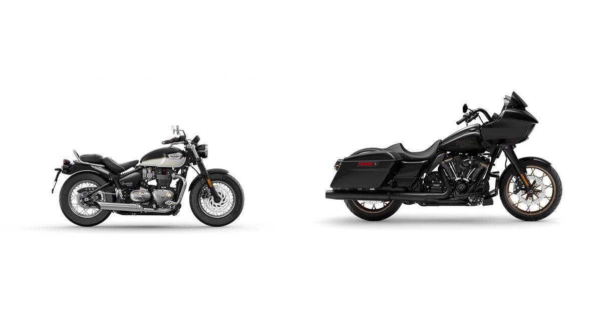 Motorrad Vergleich Triumph Bonneville Speedmaster 2021 vs. Harley ...