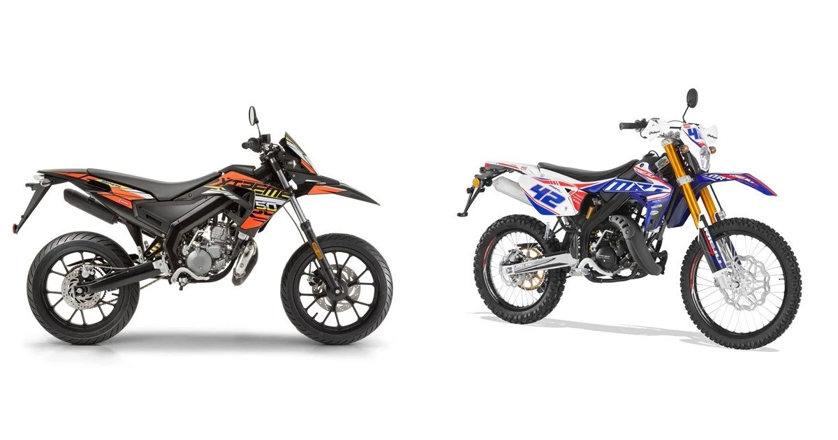 Derbi Senda DRD X-Treme 50 SM 2020 vs Rieju MRT 50 Pro 2021