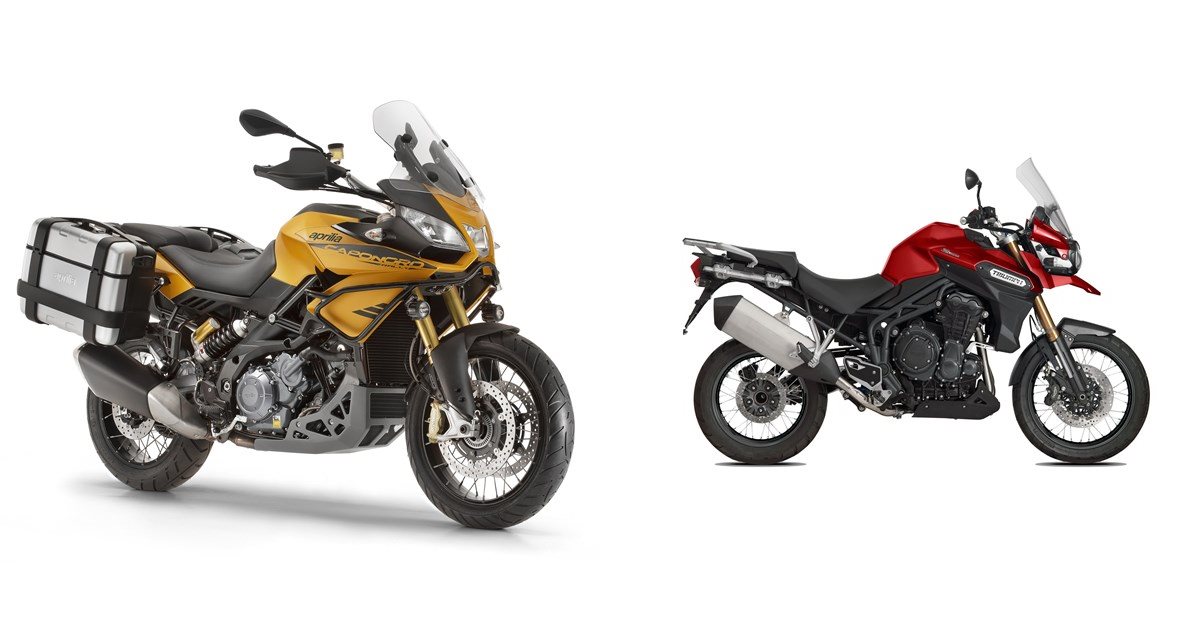 Motorrad Vergleich Aprilia Caponord 1200 Rally 2015 vs. Triumph Tiger ...