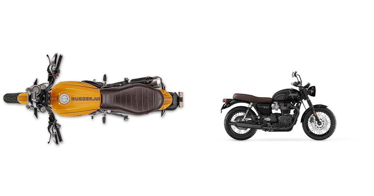 Ducati Scrambler 1100 Tribute PRO 2023 vs Triumph Bonneville T120 Black ...