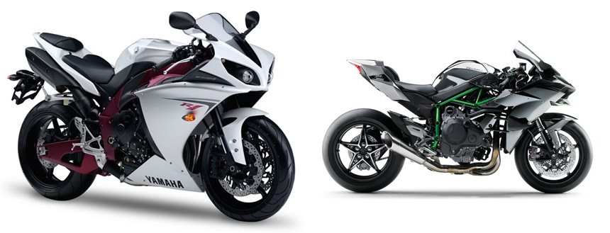 Motorrad Vergleich Yamaha R1 2009 vs. Kawasaki Ninja H2R 2015