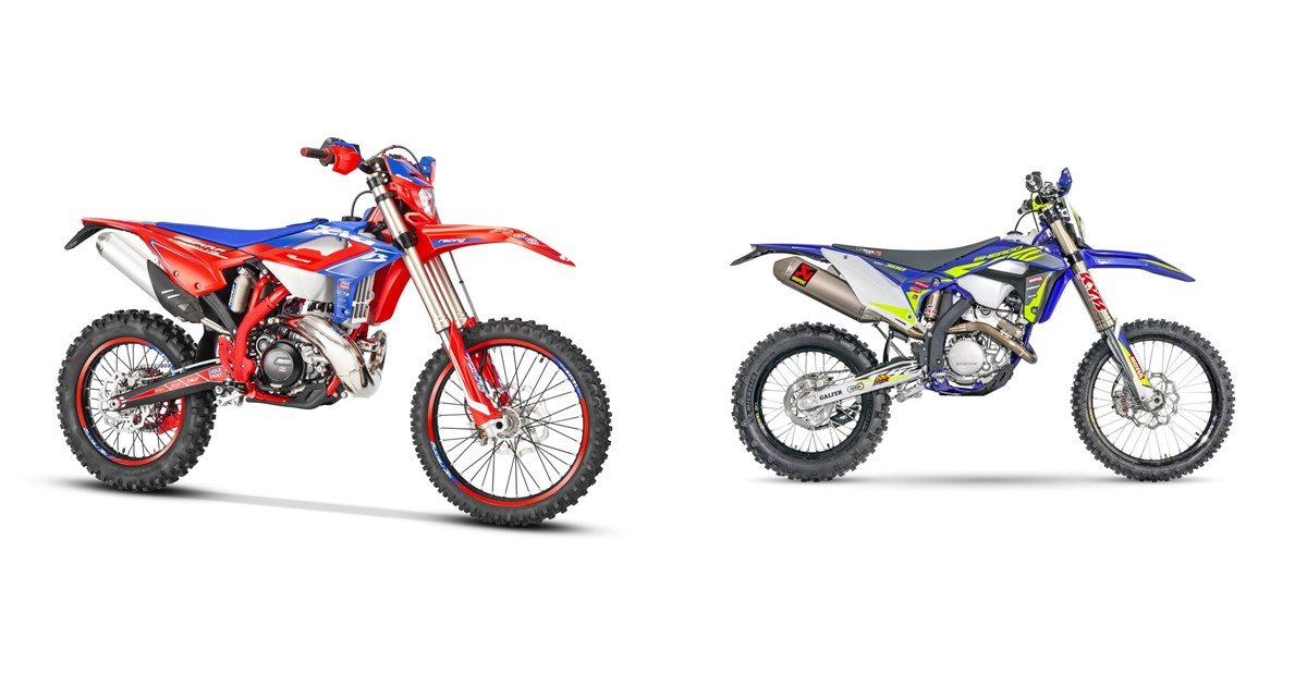Motorrad Vergleich Beta RR 300 Racing 2023 vs. Sherco 300 SE Factory 2022