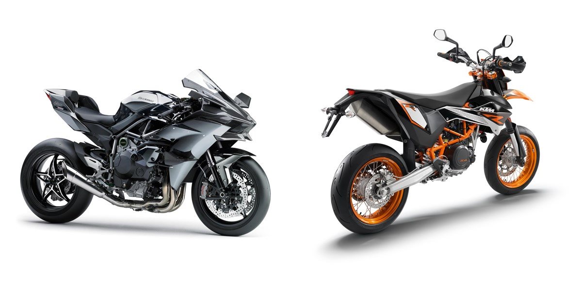 Kawasaki Ninja H2R 2016 vs KTM 690 SMC R 2013