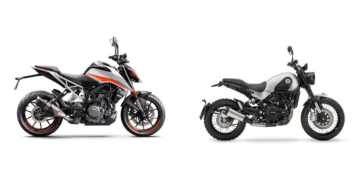 Motorrad Vergleich KTM 390 Duke 2022 vs. Benelli Leoncino 500 Trail 2021