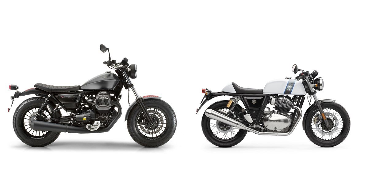 Motorrad Vergleich Moto Guzzi V9 Bobber 2017 vs. Royal Enfield ...