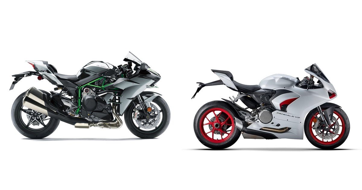 Kawasaki Ninja H2 2020 vs Ducati Panigale V2 2023