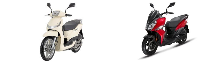 Motorrad Vergleich Peugeot Tweet 150 2012 vs. Sym Jet 14 125 2022