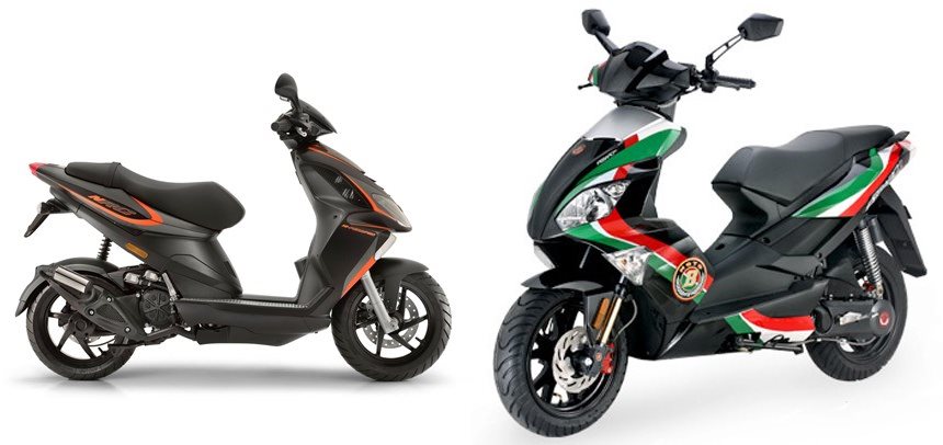 Motorrad Vergleich Piaggio NRG Power 50 DD 2T 2020 vs. Motobi Pesaro 2010