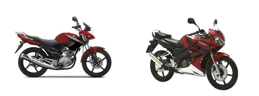 Motorrad Vergleich Yamaha YBR 125 2014 vs. Honda CBR 125 R 2006