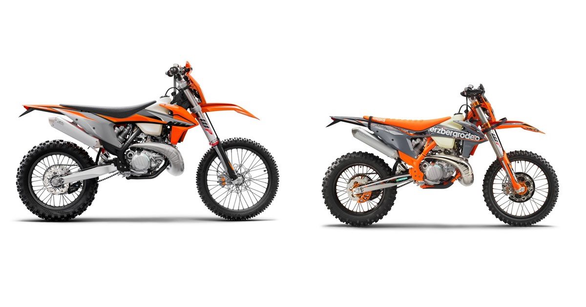 Motorrad Vergleich KTM 250 EXC TPI 2021 vs. KTM 300 EXC TPI Erzberg Edition 2023
