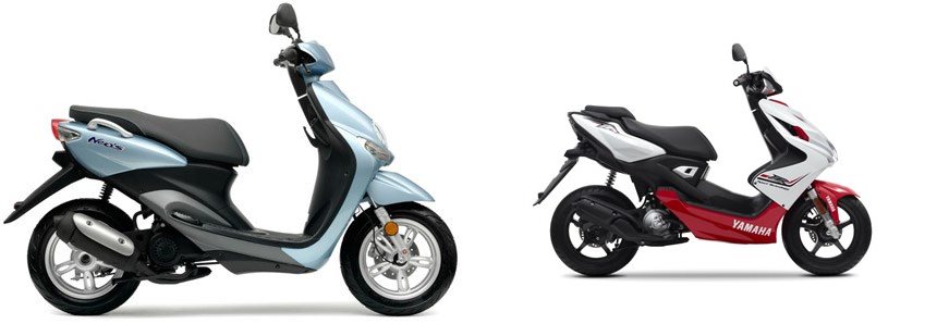 Motorrad Vergleich Yamaha Neos 50 2009 Vs Yamaha Aerox 2016