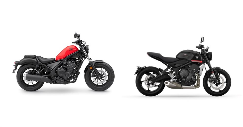 Honda CMX500 Rebel 2020 vs Triumph Trident 660 2023