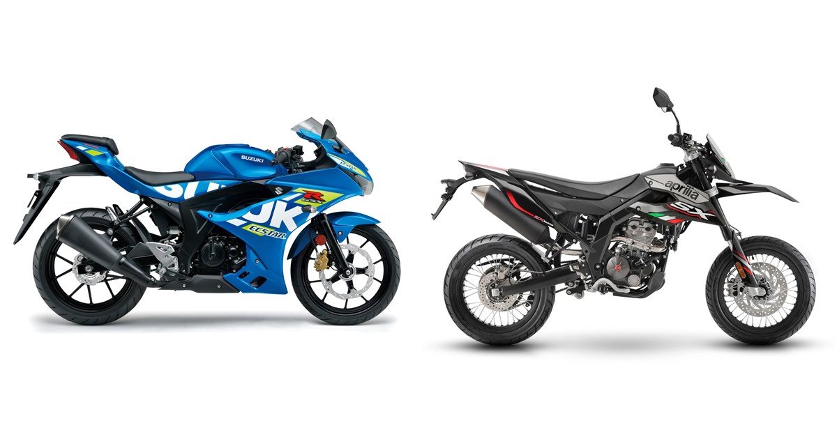 Suzuki GSX-R 125 2023 vs Aprilia SX 125 Supermoto 2021