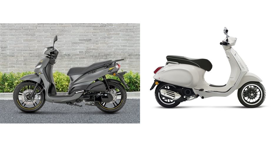 Motorrad Vergleich Peugeot Tweet 125 GT 2023 vs. Vespa Sprint 125 iGET 2021