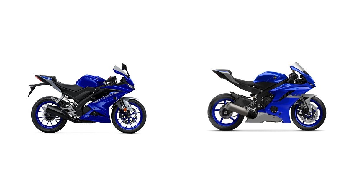 Motorrad Vergleich Yamaha R125 2021 vs. Yamaha R6 RACE 2021