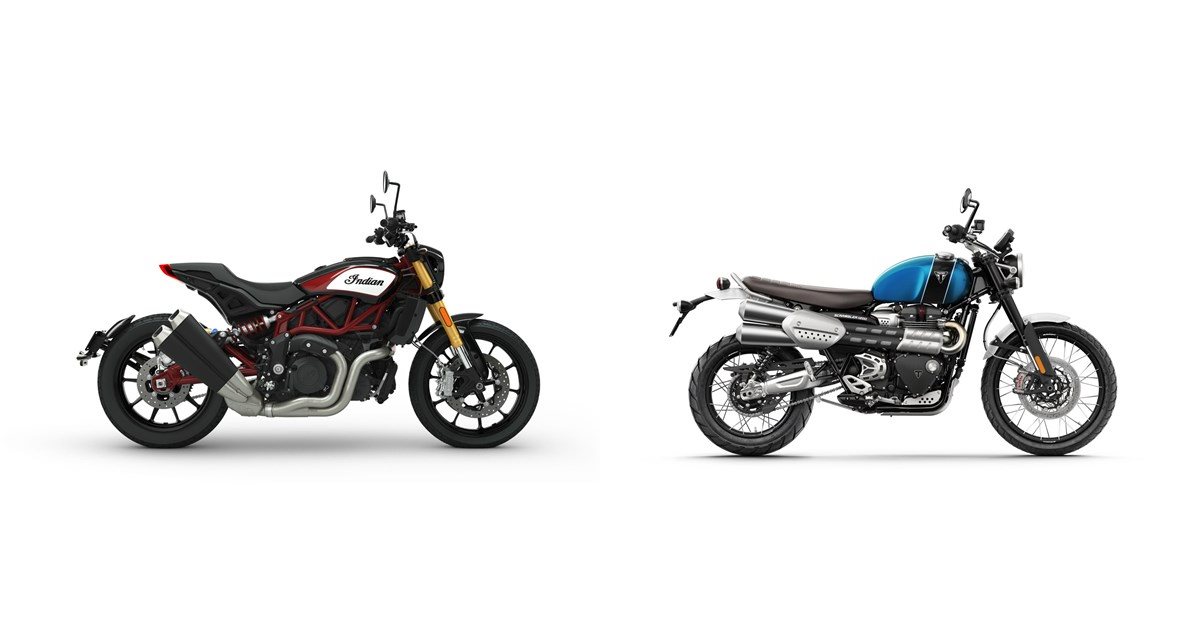 Motorrad Vergleich Indian FTR 1200 S 2020 vs. Triumph Scrambler 1200 XC ...