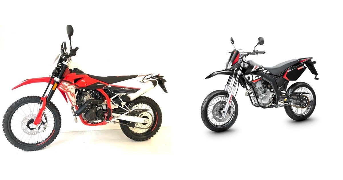 Motorrad Vergleich SWM RS 125 R 2022 vs. Derbi Senda Baja 125 SM 2018