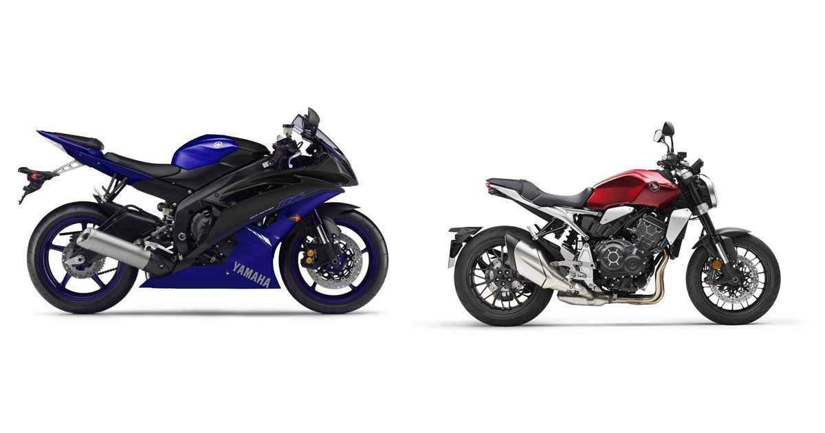 Motorrad Vergleich Yamaha YZF-R6 2014 vs. Honda CB 1000 R 2021