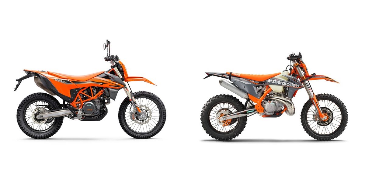 Motorrad Vergleich KTM 690 Enduro R 2023 vs. KTM 300 EXC TPI Erzberg Edition 2023