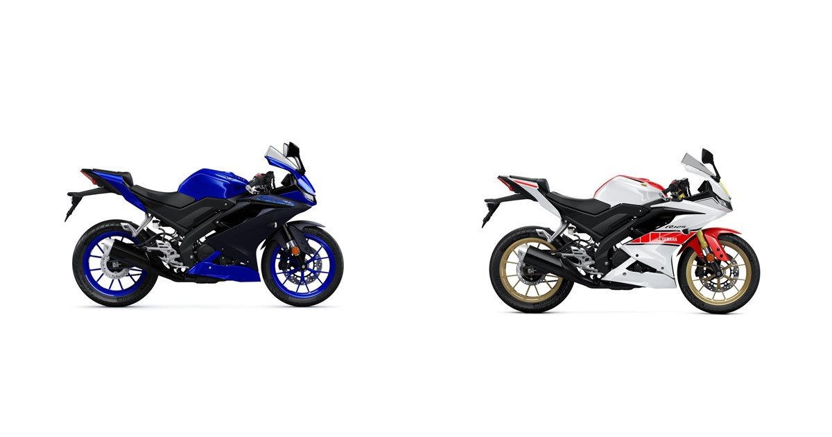 Motorrad Vergleich Yamaha R125 2022 vs. Yamaha R125 World GP 60th ...