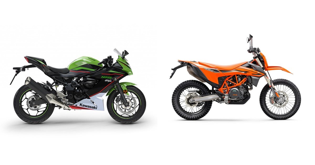 Motorrad Vergleich Kawasaki Ninja 125 2022 vs. KTM 690 Enduro R 2023
