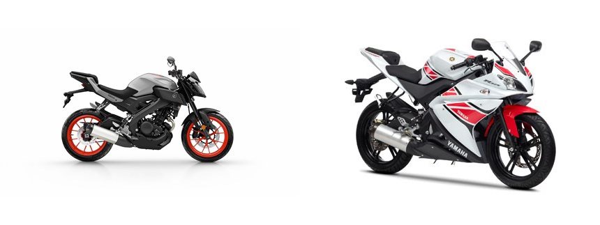 Motorrad Vergleich Yamaha MT-125 2019 vs. Yamaha R125 2012
