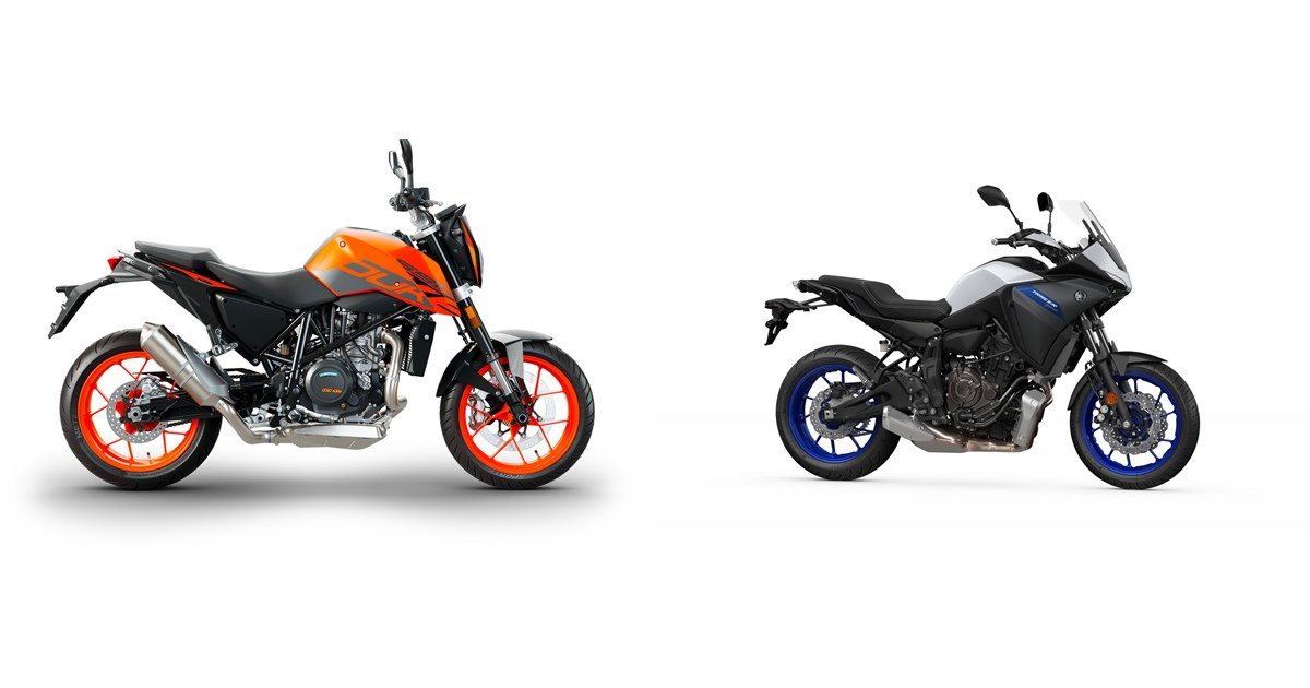 Motorrad Vergleich KTM 690 Duke 2019 vs. Yamaha Tracer 700 2020