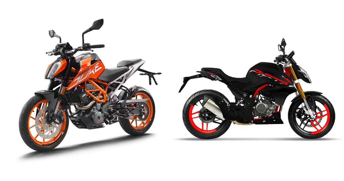 Motorrad Vergleich KTM 390 Duke 2017 vs. Online Pista 125 ABS 2020