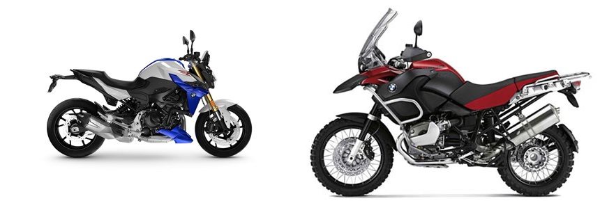 Motorrad Vergleich BMW F 900 R 2023 vs. BMW R 1200 GS Adventure 2009